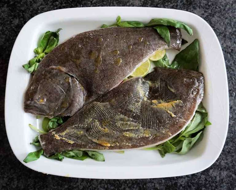 Whole Baked Brill With Basil | Recipe | Cuisine Fiend