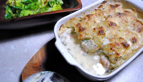 Fish Pie With Sliced Potato Topping | Recipe | Cuisine Fiend