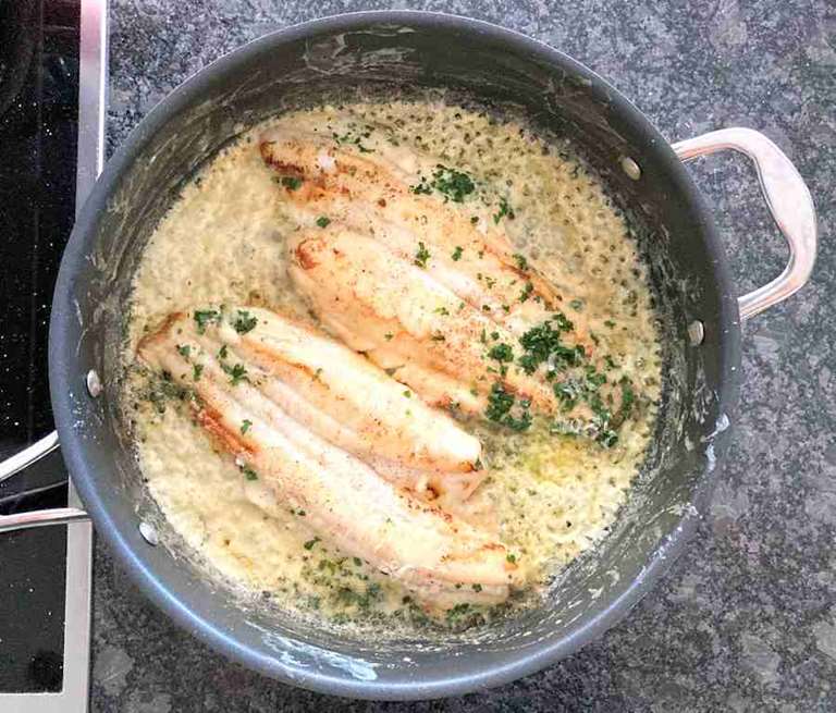 Lemon Sole Fillets With Creamy Sauce | Recipe | Cuisine Fiend