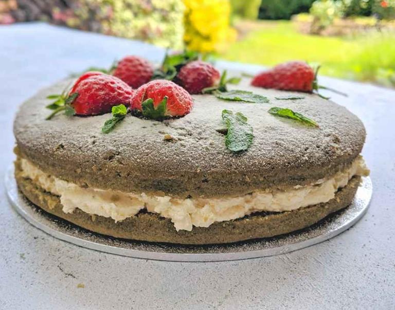 Matcha Cake With Lemon Scented Cream | Recipe | Cuisine Fiend