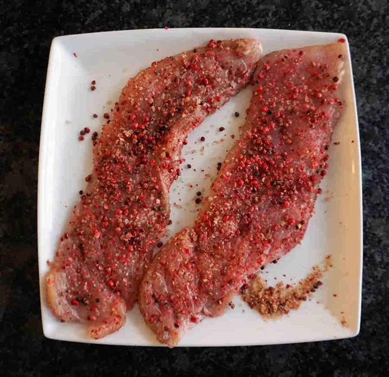 Pink Peppered Turkey Steaks | Recipe | Cuisine Fiend