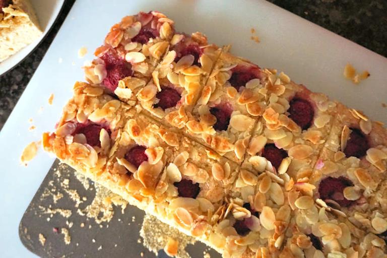 Raspberry And Almond Slice | Recipe | Cuisine Fiend