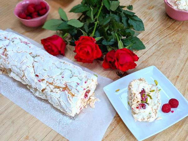 Raspberry Meringue Roulade | Recipe | Cuisine Fiend