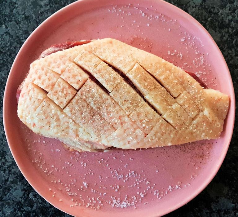 Roast Goose Breast With Apples And Raisins | Recipe | Cuisine Fiend