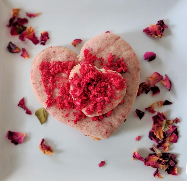 Rose And Raspberry Valentine Biscuits | Recipe | Cuisine Fiend