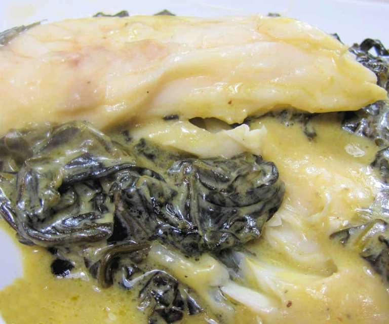 Sea Bass With Spinach | Recipe | Cuisine Fiend