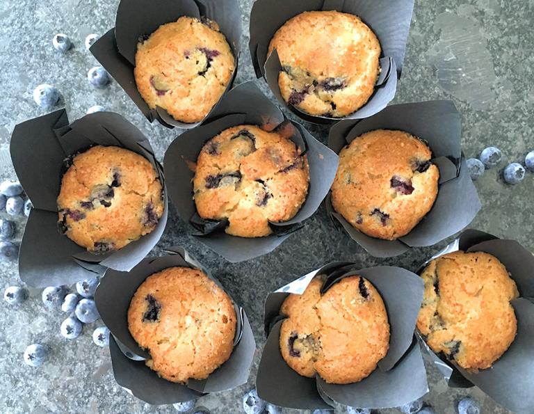 Cupcakes With Smashed Blueberries | Recipe | Cuisine Fiend