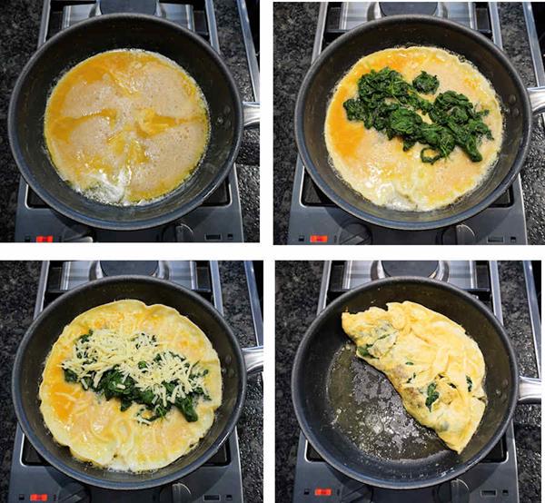 Spinach And Cheese Omelette | Recipe | Cuisine Fiend