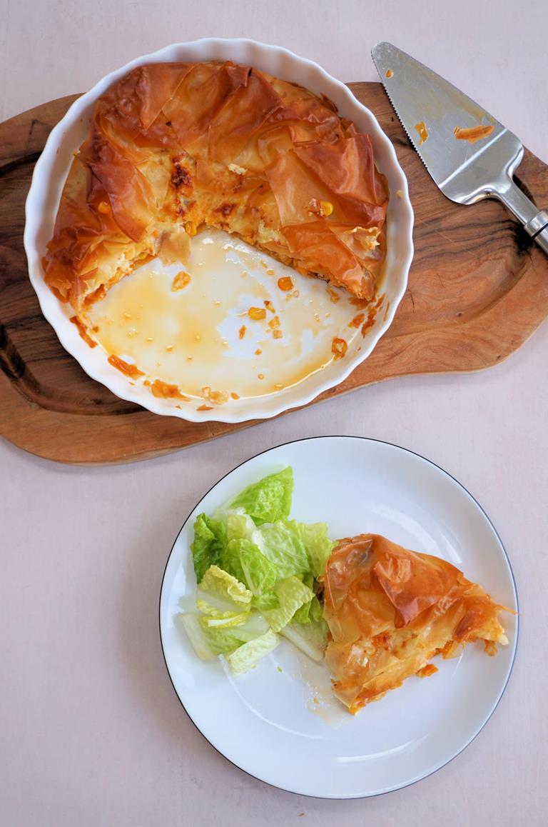 Chorizo And Sweetcorn Filo Pie | Recipe | Cuisine Fiend