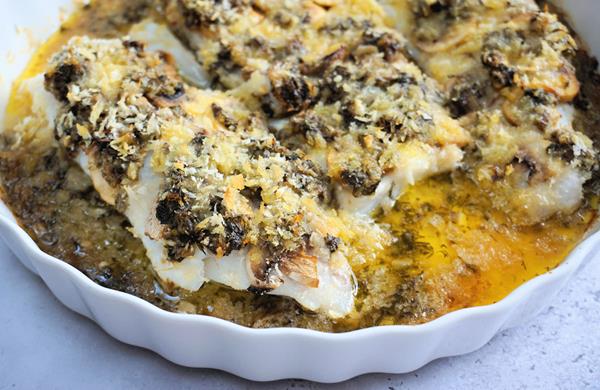 Fish With Mushroom Gratin | Recipe | Cuisine Fiend